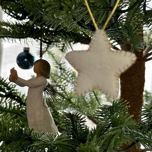 Handmade Homespun Fabric Hearts, Christmas Tree Toppers, Valentines ...