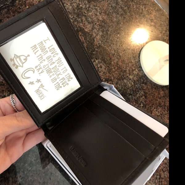 Personalized Metal Wallet Insert Card Any Language Text/quote,gifts for ...