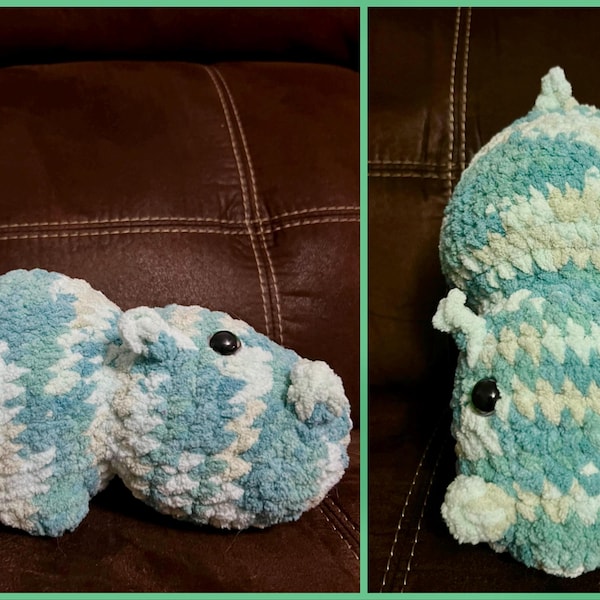 Happy the Hippo, NO-SEW Crochet Amigurumi PDF Pattern, Adorable Cute ...
