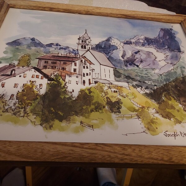 Northern Italy Print, Watercolor Art Print, Italian Alps Art, Italy ...