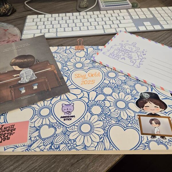 Jimin and Yoongi Rookie Actor of the Year Gold Frame Vinyl Waterpoof ...