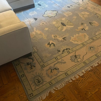 Natural Turkish Knot Oushak Rug 9X128X1010X14 - Etsy