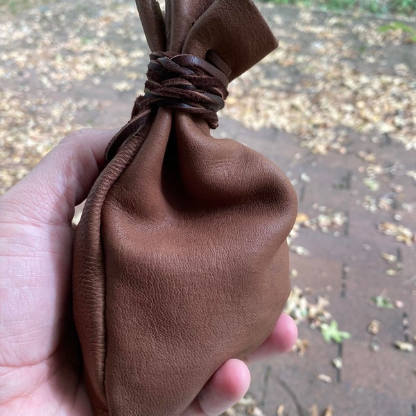Deerskin Leather Large Game Pouch / Soft & Supple / Marble or Dice Bag ...