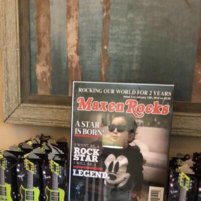 Rock Star Magazine Theme Birthday Poster, Boy Birthday, Rockstar, Baby ...