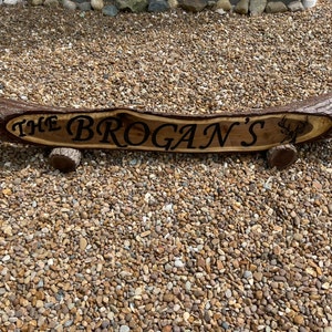 Custom Carved Wooden Log Sign - Etsy