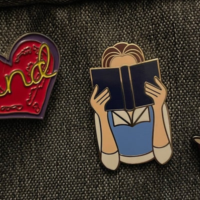 Belle Fictional Bookworm Enamel Pin Bookish Enamel Pin Fantasy Pin ...