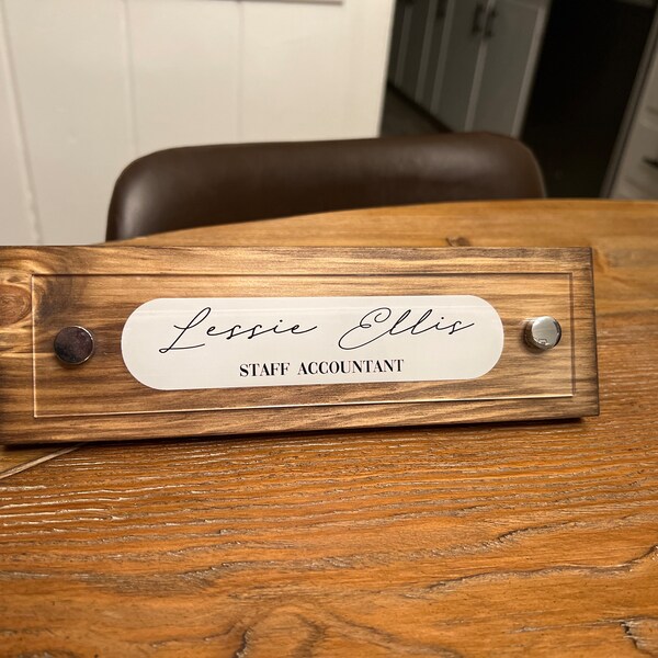 Custom Office Name Plate,modern Design Gold Acrylic,for Boss Gift - Etsy