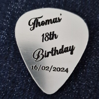 PERSONALISED GUITAR PLECTRUM Acrylic Music Themed Wedding Table ...