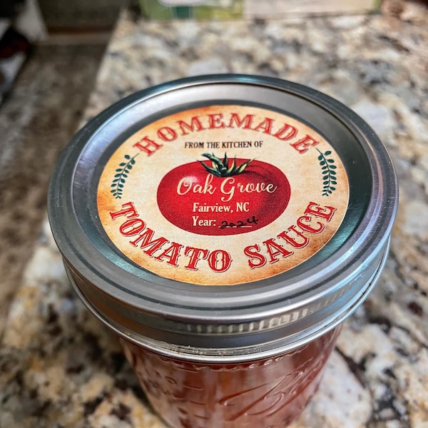 Homemade Tomato Sauce Labels, Pasta Sauce Labels, Pasta Sauce Canning ...