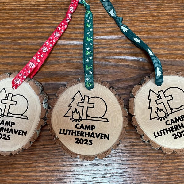 Wooden Camp Ornament, Arrowwood, Shamineau, YMCA, Kippewa, Timberline ...