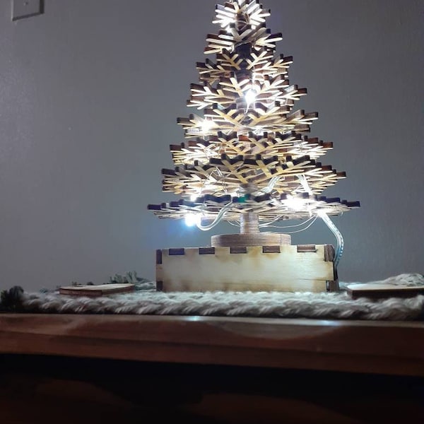 DIY 3D Christmas Tree With LED Lights - Warm&cozy Christmas Look, Set ...