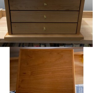 Handcrafted Cherry Jewelry Box 3 Drawers | Etsy