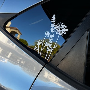 Wildflower Decal, Wildflower Sticker, Flower Sticker for Laptop, Car ...