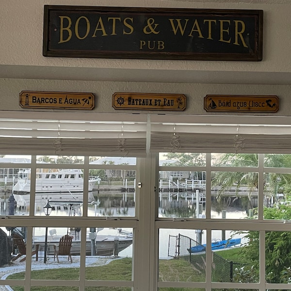 Boat Dock Sign, Custom Boat Sign, Custom Lake Sign, Lake House Sign ...