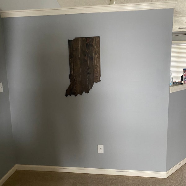 Indiana Rustic Wood State, Wooden Indiana State, Rustic Indiana ...