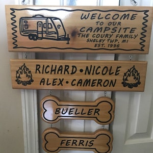 3 Piece Custom Wood Sign Personalized Camping Signs Personalized RV ...