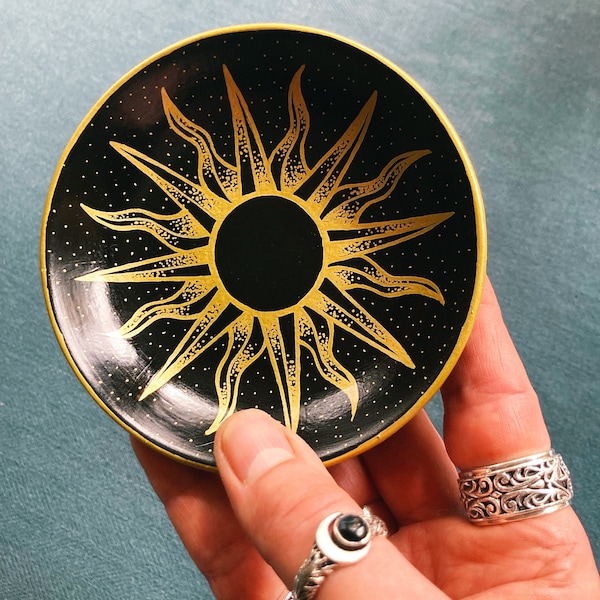 Celestial Sun Goth Trinket Dish - Gothic Home Decor - Whimsigoth ...