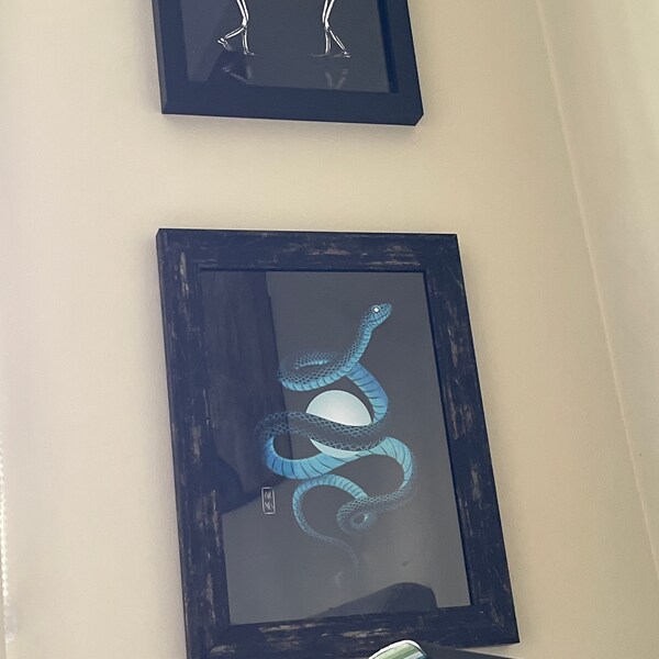 Black Wolf Chained Red Background Wolf Wall Art Gothic Home Decor Dark ...