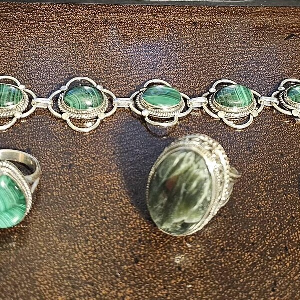 Flower and Leaf Ring, Ethiopian Opal Ring, Hammered Band Ring, 925 ...