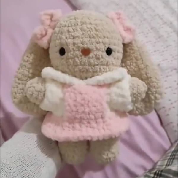 Layered Shirt & Overall Dress Bunny Crochet Pattern - Etsy