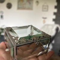 Glass Ring Box for Wedding and Engagement, Wedding Ring Box, Glass ...