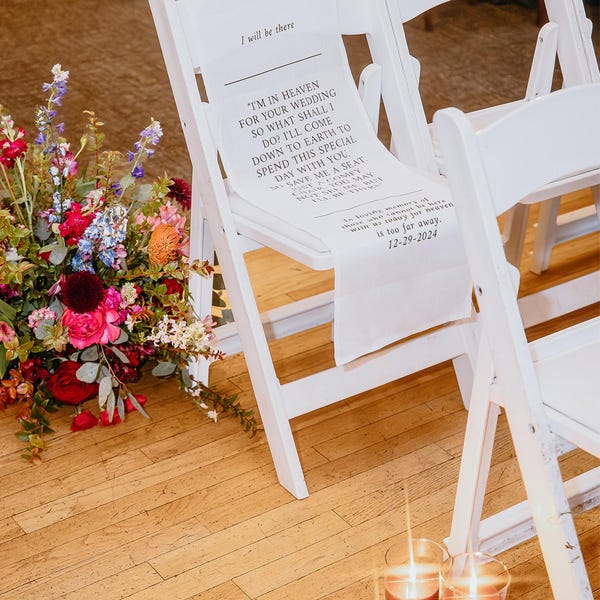 Wedding Bride and Groom Chair Sign, Bride Groom Chair Sign, Newlyweds ...