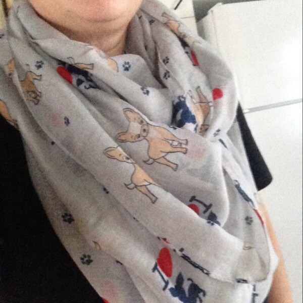 Navy Music Notes Print Infinity / Long Scarf Women's Accessories Gift ...