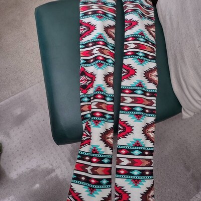 Fabric by the Half Yard FLANNEL Fabric Material Southwest Stripe, Aztec ...