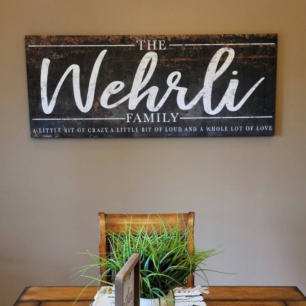 Rustic Established Sign Custom Last Name Family Sign Modern Farmhouse ...