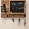 Chalkboard Key Holder, Rustic Key Holder, Chalkboard , Rustic Wood ...
