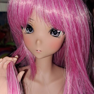 Custom Doll Wig for Minifee 1/4 BJD Dolls tan Caps 6-7 Head Size of Bjd ...