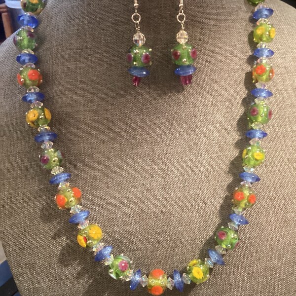 FRISKEY Handmade Lampwork Glass Beads & Jewelry, Enameled Copper Solar ...