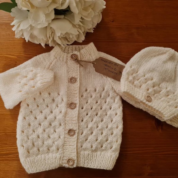 Baby Short Sleeve Cardigan PDF Knitting Pattern - Etsy