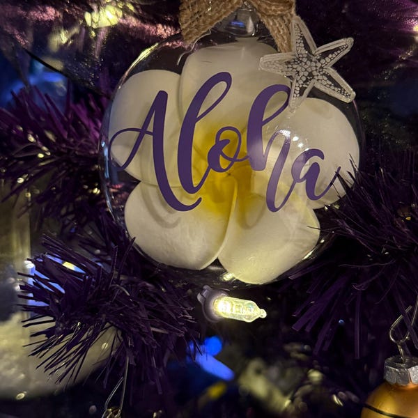 Aloha Christmas Ornament, Personalized Year Hawaii Gifts, Mele ...