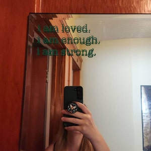 Motivational Mirror Decal Mirror Sticker Bathroom Decor Positive ...