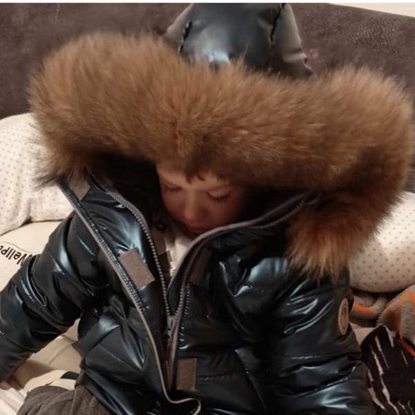 Girls Snowsuit, Down Jacket With Hood and Ski Trousers, Winter Clothing ...