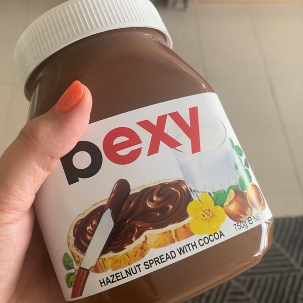 Nutella Jar With Personalised Custom Labels Made to Order - Nutella Jar ...
