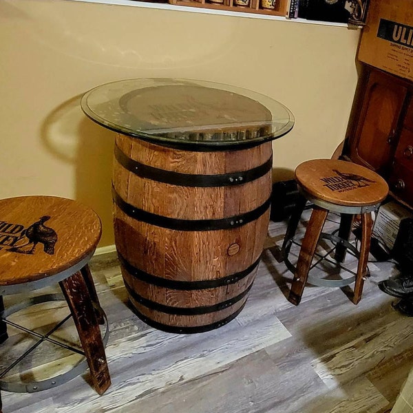 Swivel Top Wine Barrel Stave Bar Stool 24" 26" 30" Sit Height Rustic ...