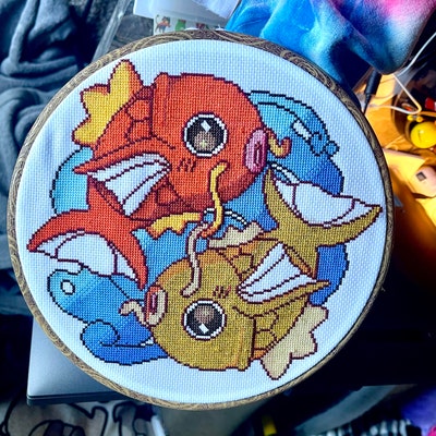 Pokemon Cross Stitch, Magikarp - Etsy