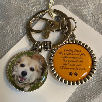 Pet Memorial Keychain, Pet Loss, Dog or Cat Keychain, Key Ring ...