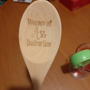 Weapon of Ass Destruction Kitchen Spoon Wooden Birch Spoon Funny Wooden ...