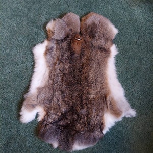 One Average Steel Grey Rabbit Hide Natural Rabbit Fur No. 180823-JJJJ ...