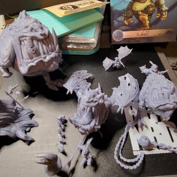 Futuristic Orc Beast Boss on Cave Monster Printed - Etsy