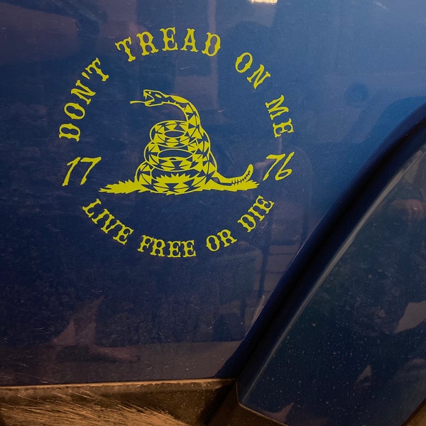 Don't Tread on Me Live Free or Die 1776 Gadsden Snake Flag Car Truck ...