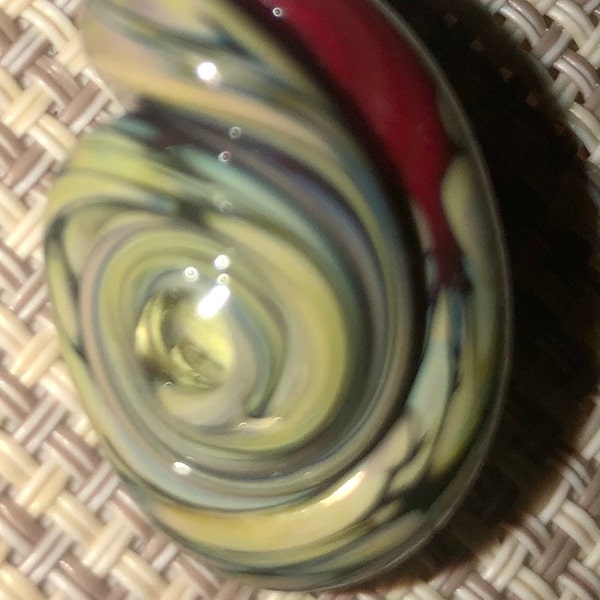 The Big Snail in Red! Handmade Lampwork Bead Raku Glass Shell Beach ...
