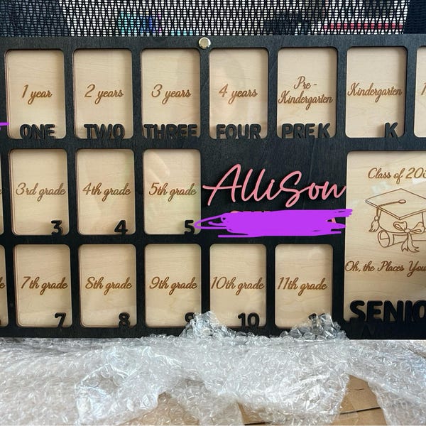 School Years From Birth to Senior Photo Frame, 20 Photo Collage Frame ...