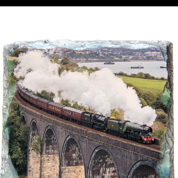 Slate Coaster - Steam Train, the Flying Scotsman - Etsy