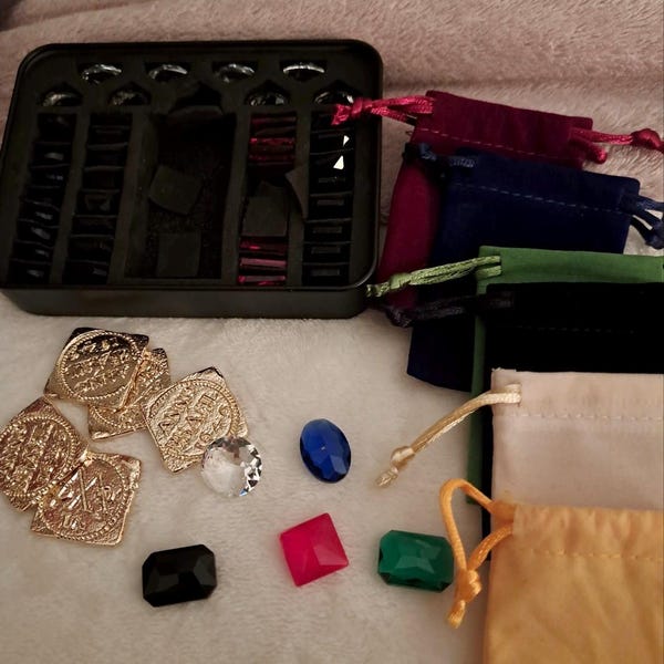 Upgrade Gem Set for Splendor Board Game - Glass Jewels and Metal Coins ...