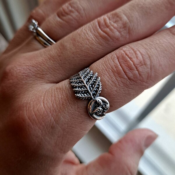 Hemlock Tree Branch Ring, Sterling Silver Ring, Branch Ring, Pine ...