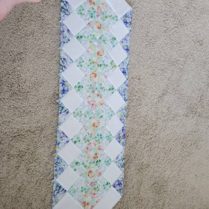 Quilted Table Runner Pattern Random Windows Table Runner - Etsy